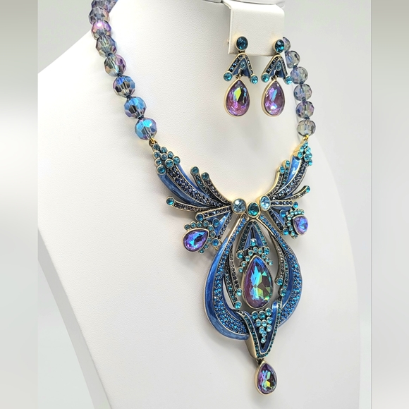 Heidi Daus | Jewelry | Heidi Daus Blue Aurora Borealis Swarovski ...